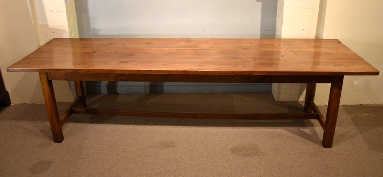 19th Century French Elm Farm Table For Sale at 1stDibs
