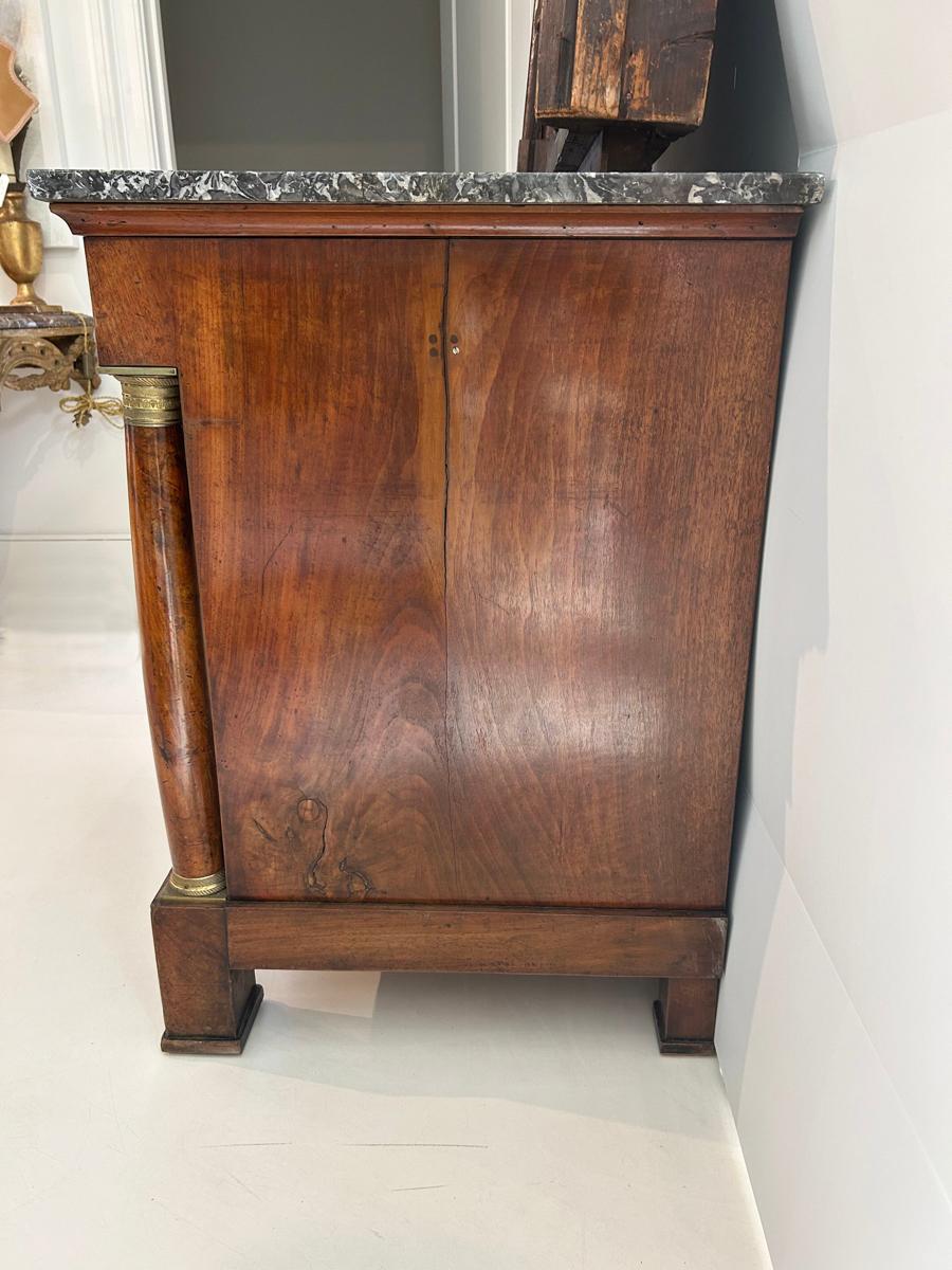 19th Century French Empire Chest with Black Marble Top For Sale at 1stDibs