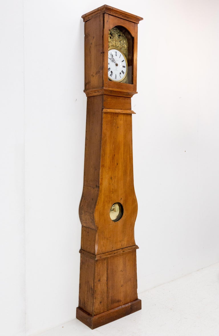 19th Century French Empire Comtoise or Grandfather Clock with Romantic ...