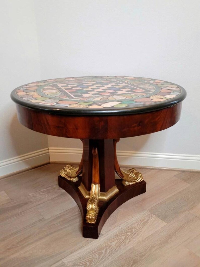 19th Century French Empire Grand Tour Specimen Games Table For Sale at ...