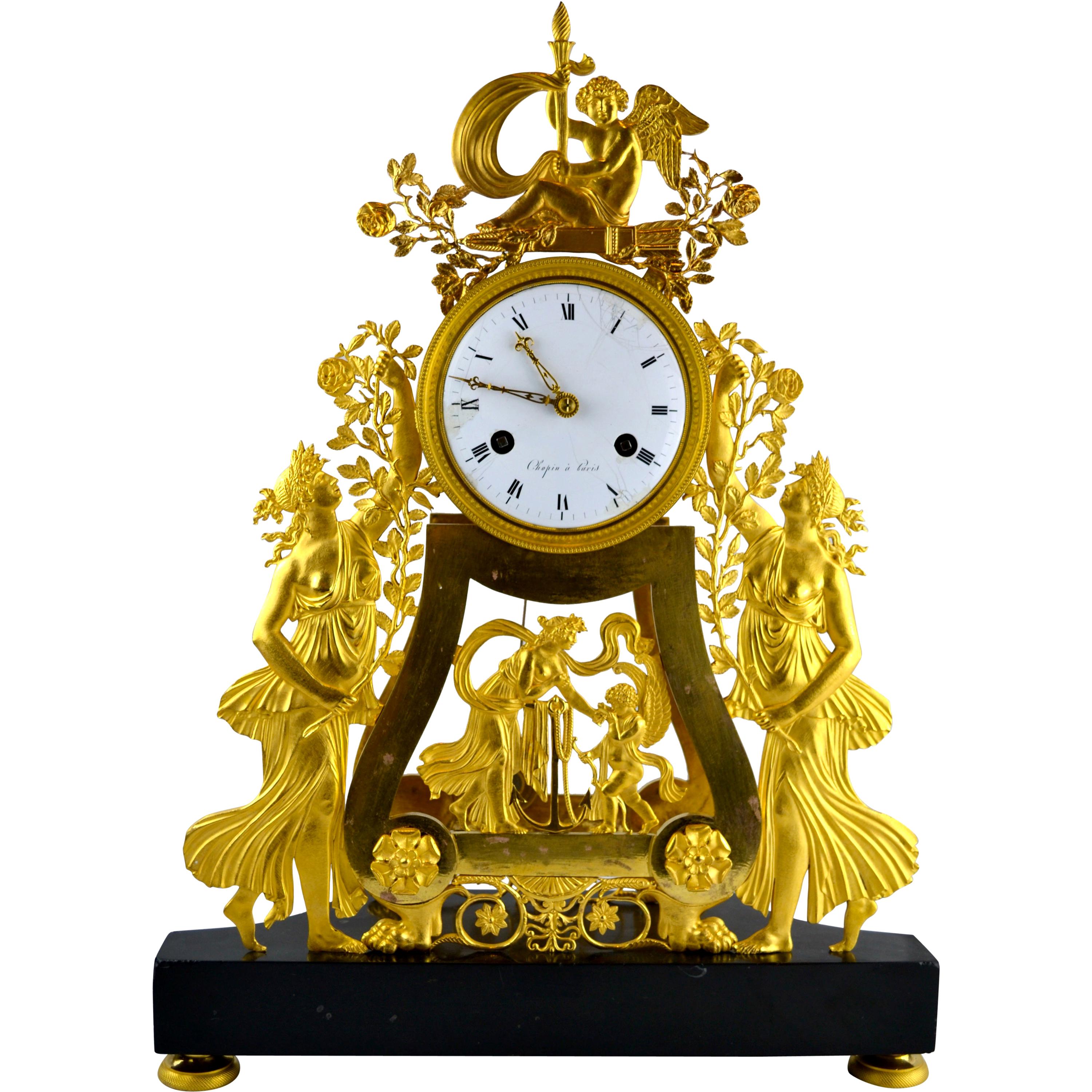 French Celestial Skeleton Clock at 1stDibs