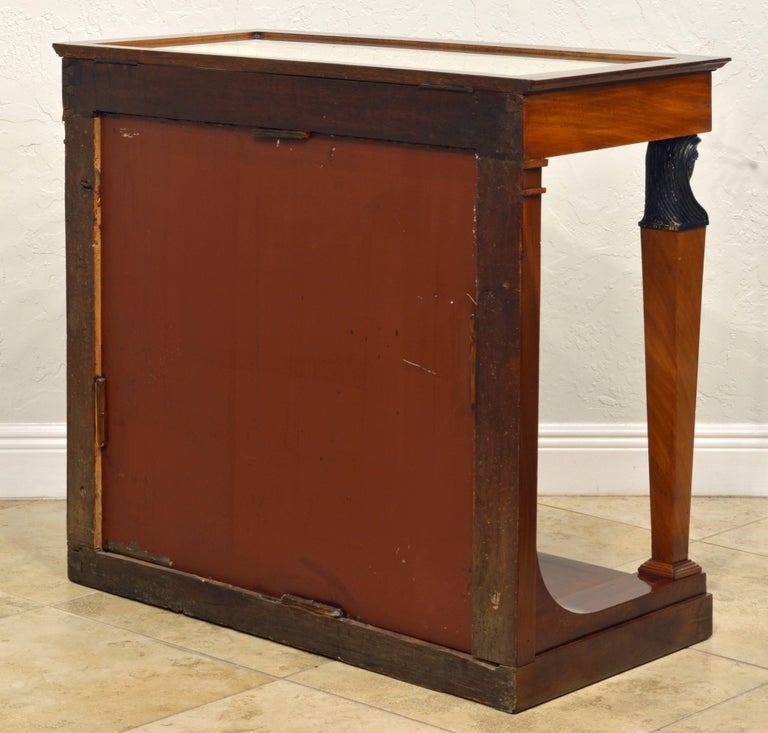19th Century French Empire Style Egyptian Themed Mahogany Vitrine ...