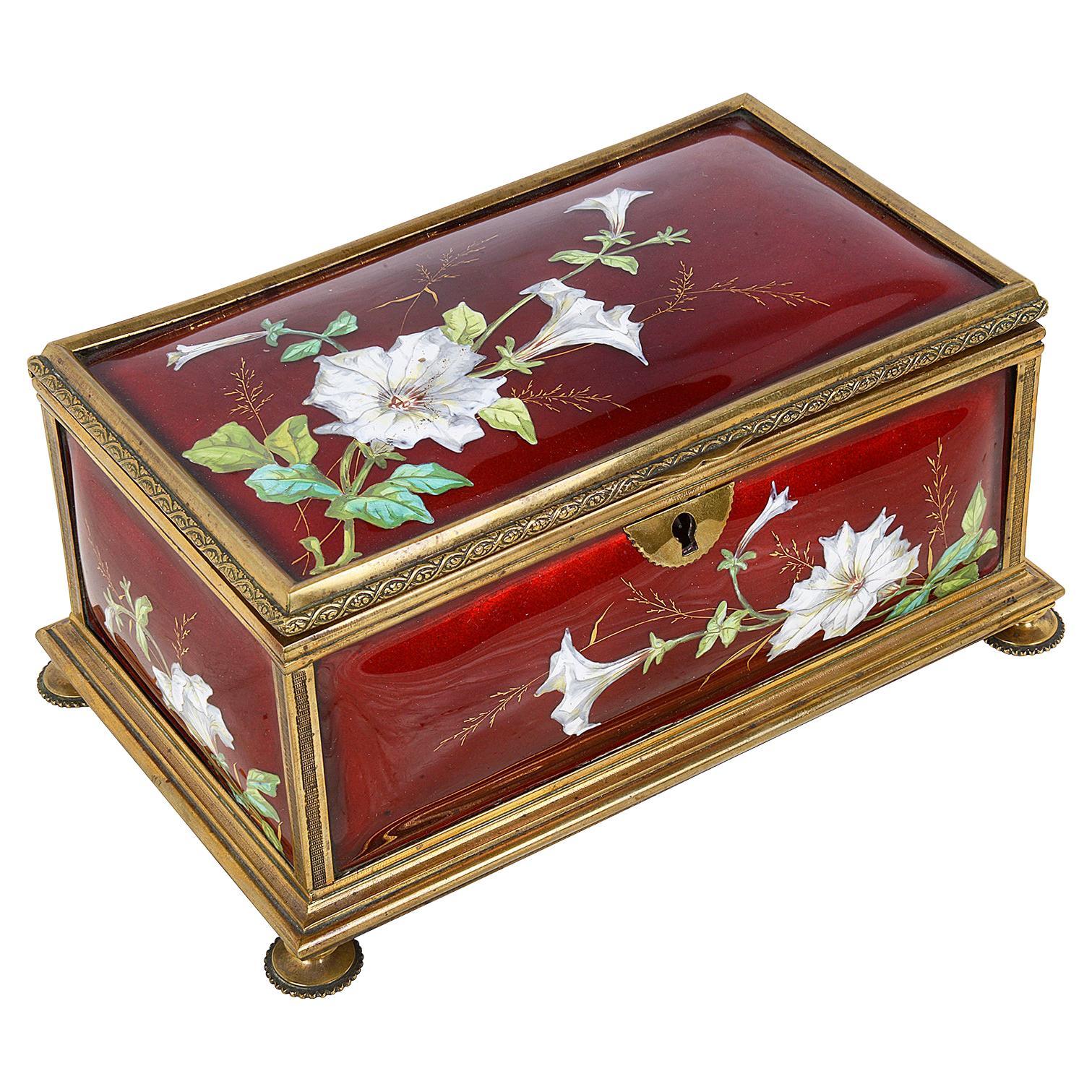 19th Century French Limoges Enamel Box For Sale at 1stDibs