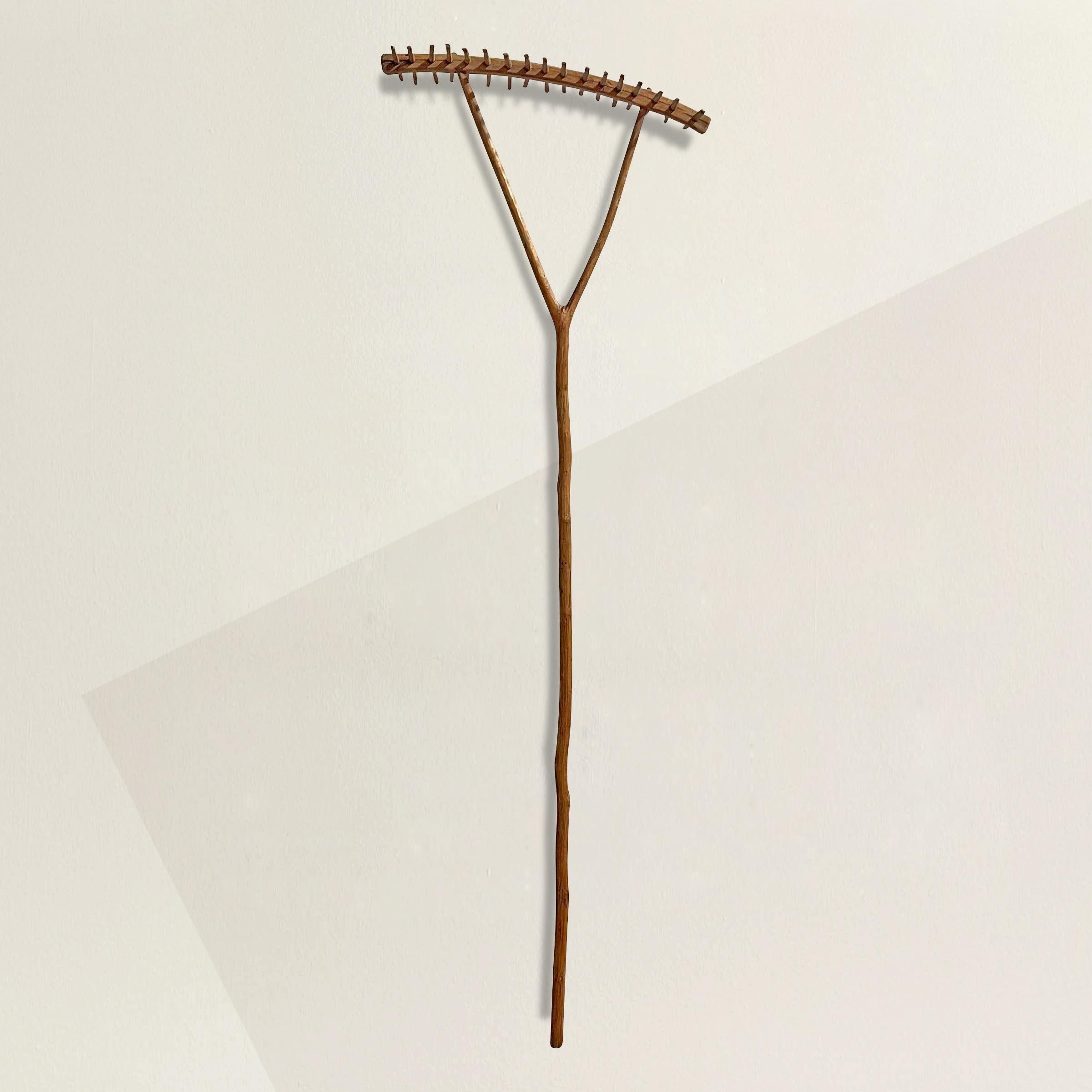 19th Century French Espalier Rake on Custom Mount For Sale at 1stDibs