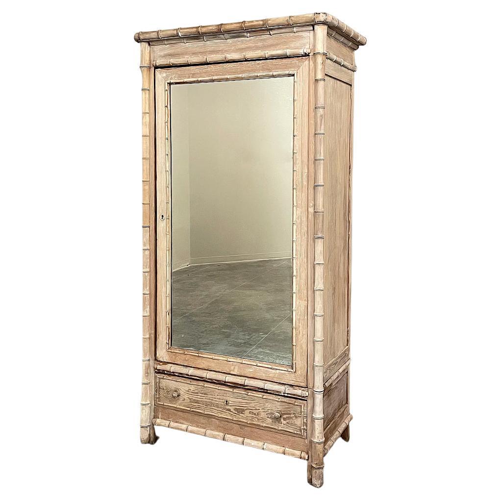 Superb 19th c. English Bamboo Wardrobe and Armoire at 1stDibs
