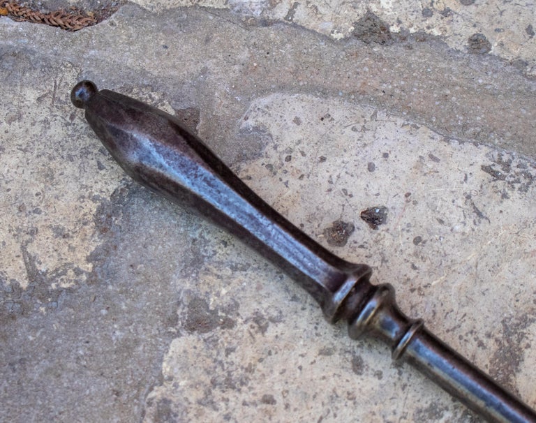 19th Century French Fireplace Wrought iron Tool Set For Sale at 1stDibs