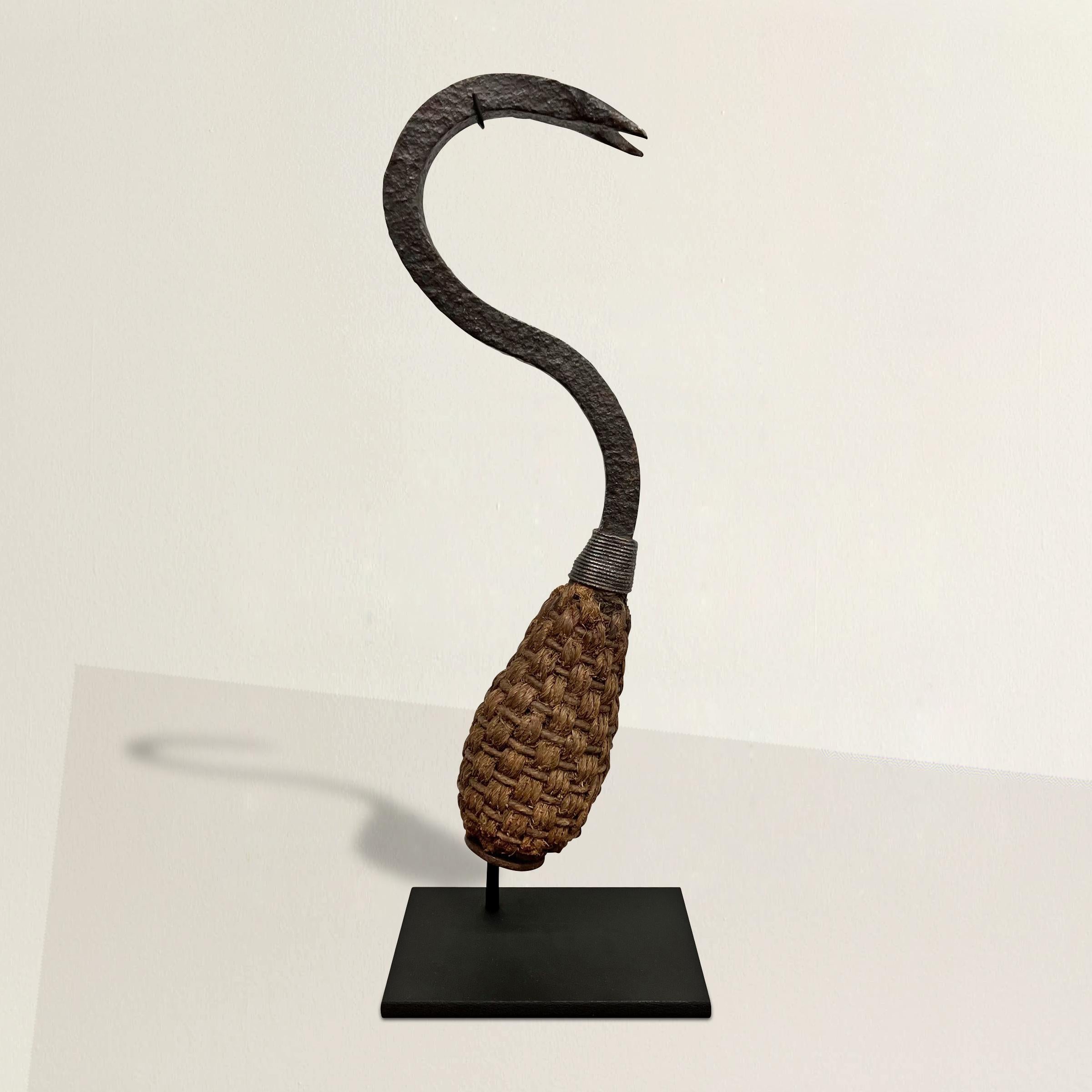 19th Century, French Fishermen's Net Hook on Custom Mount For Sale at ...