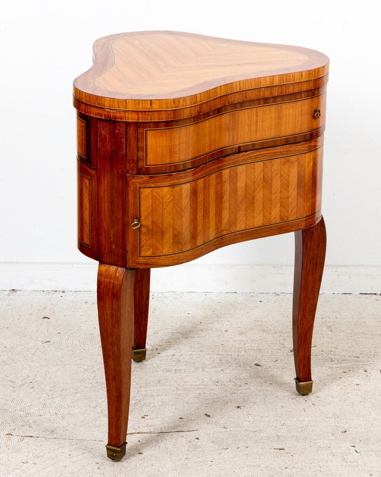 19th Century French Flip Top Vanity Side Table For Sale at 1stDibs