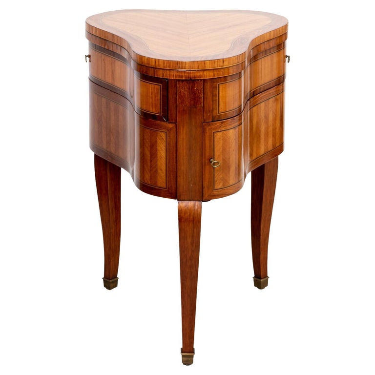 19th Century French Flip Top Vanity Side Table For Sale at 1stDibs