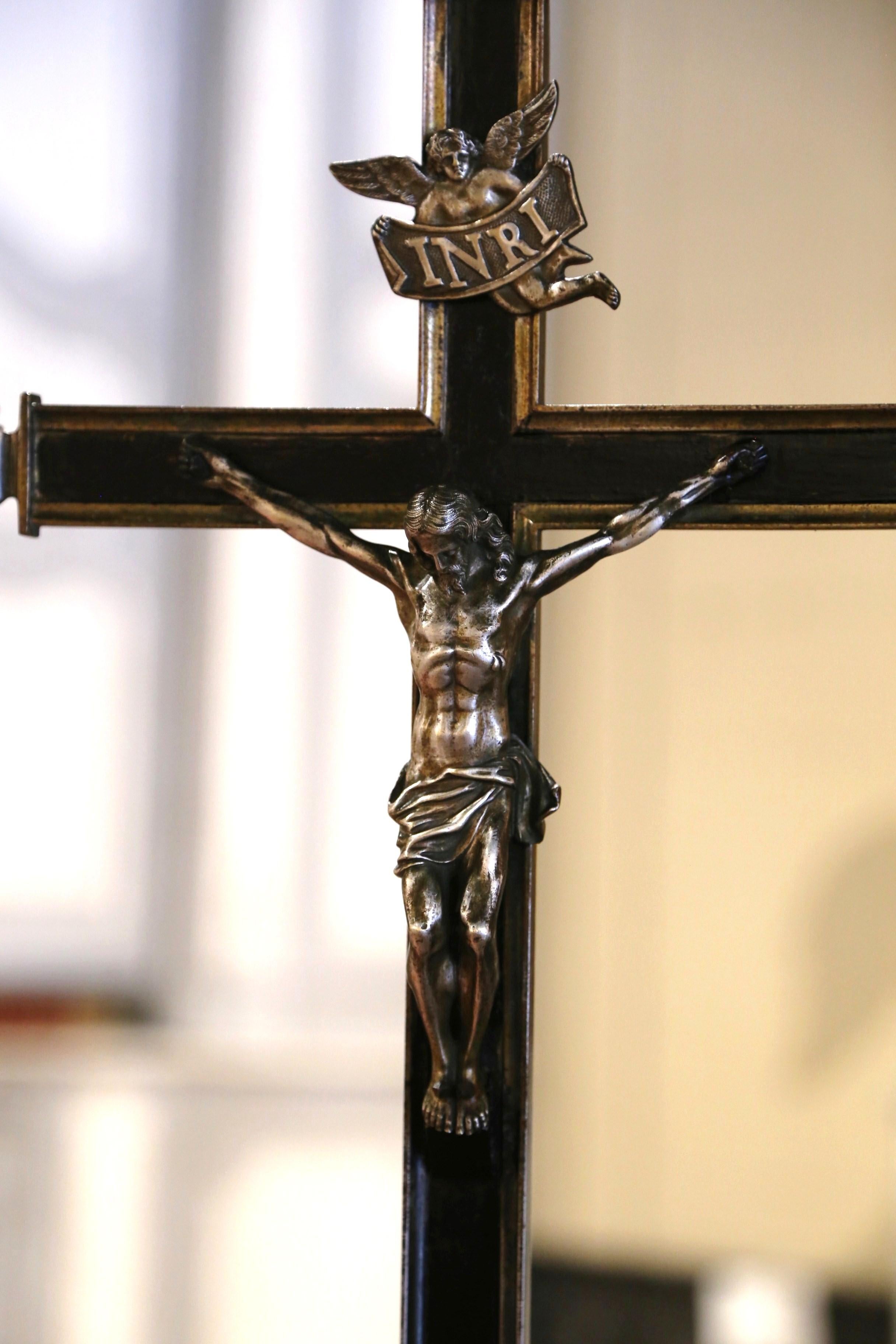 19th Century French Free Standing Two-Tone Blackened and Silvered ...