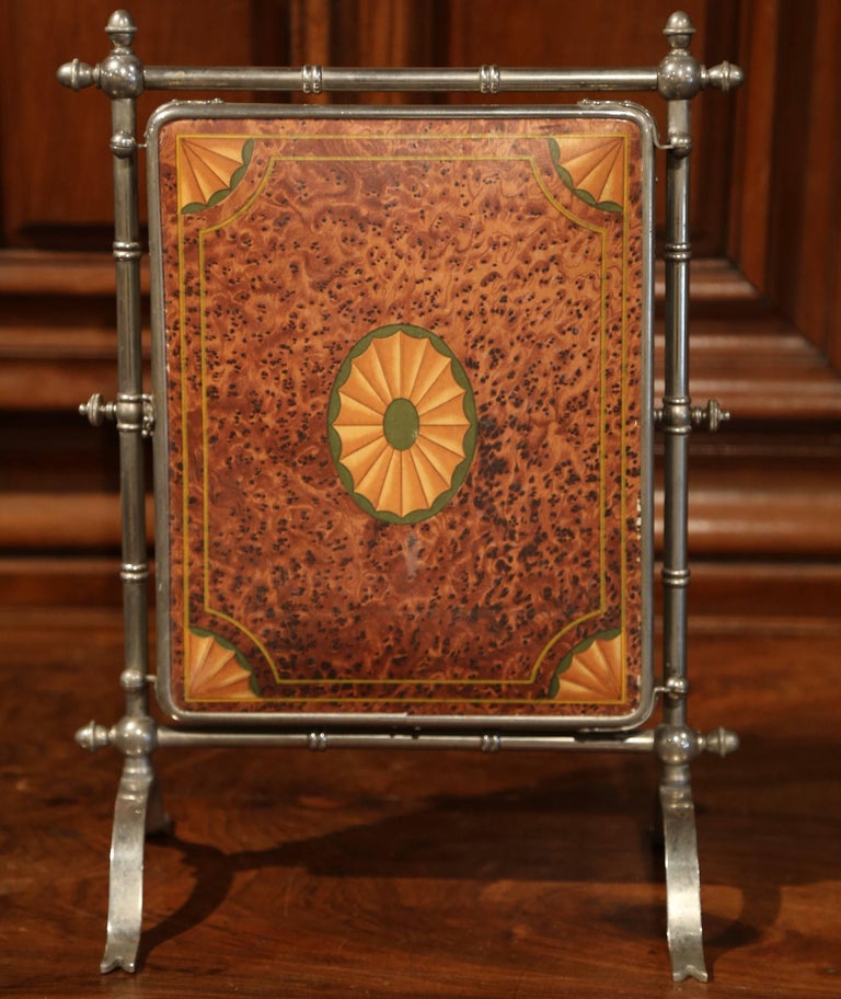 19th Century French Freestanding Folding Triptych Mirror with Beveled ...