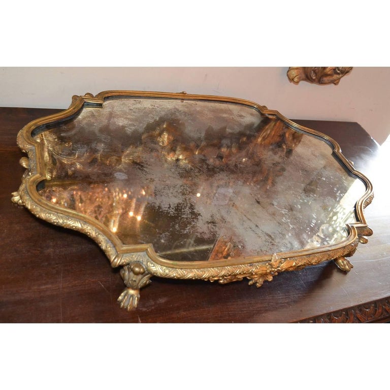 19th Century French Gilt Bronze Plateau at 1stDibs