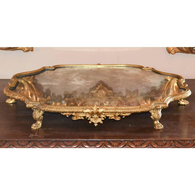 19th Century French Gilt Bronze Plateau at 1stDibs