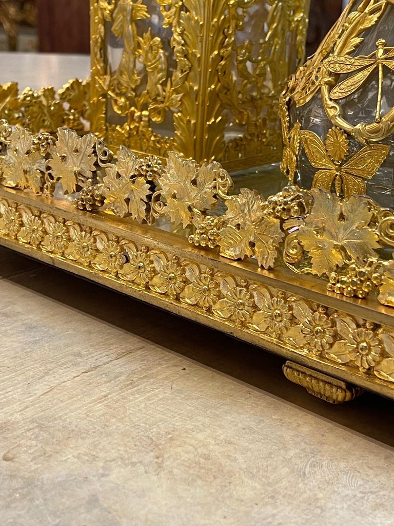 19th Century French Gilt Bronze Plateau with Original Mercury Glass For ...