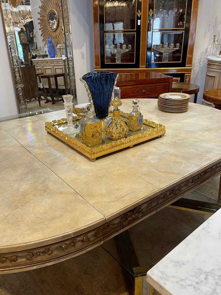 19th Century French Gilt Bronze Plateau with Original Mercury Glass For ...