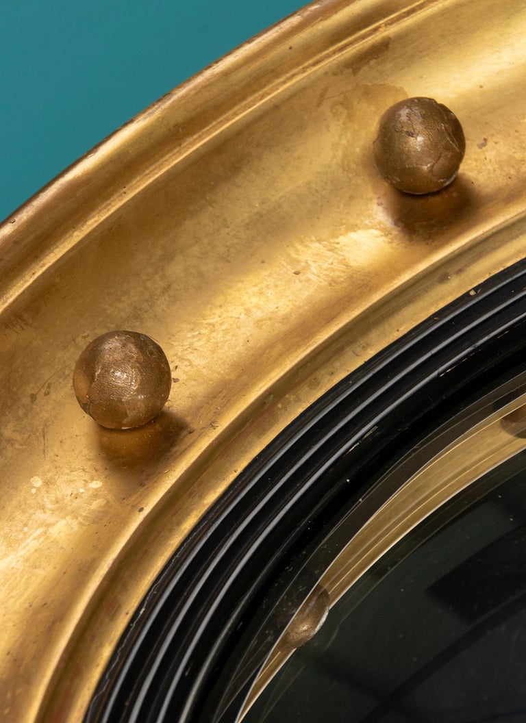 19th Century French Gilt Convex Mirror At 1stdibs