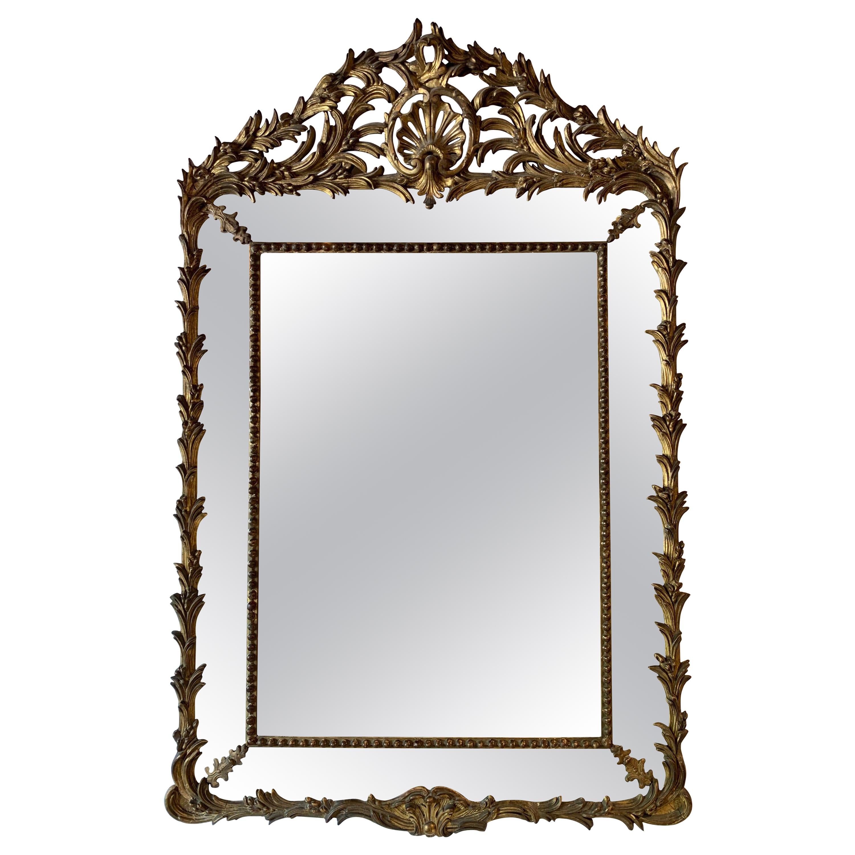 19th Century French Giltwood Mirror For Sale at 1stDibs