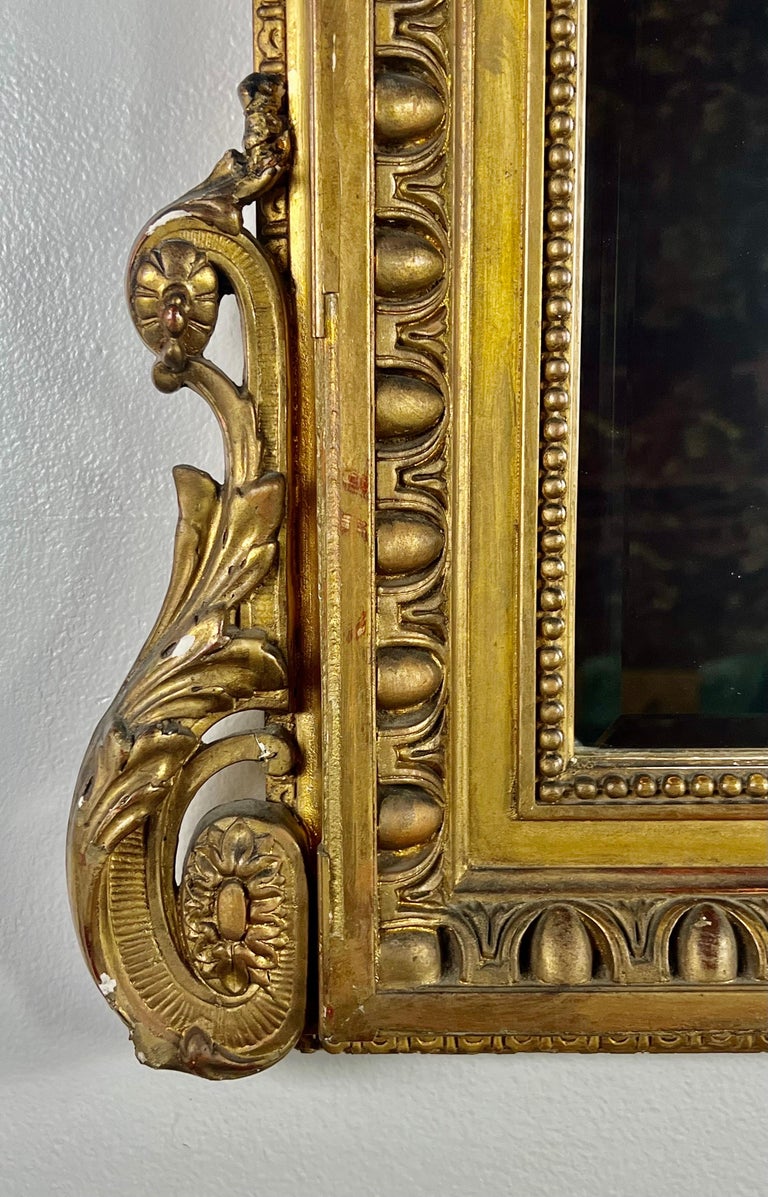 19th Century French Giltwood Neoclassical Style Mirror For Sale at 1stDibs