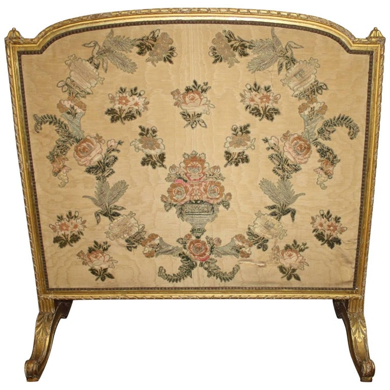 19th Century French Giltwood Screen For Sale at 1stDibs