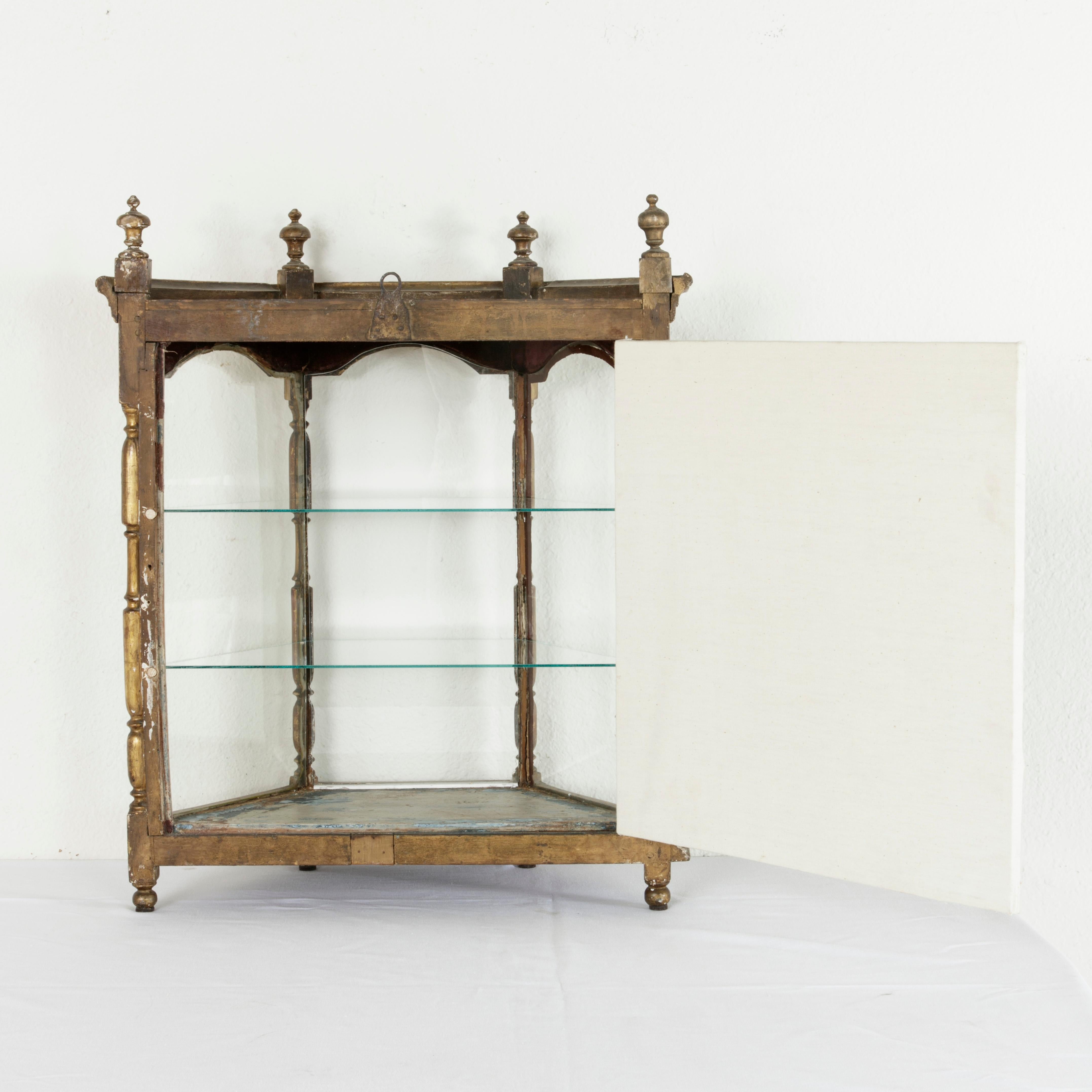 19th Century French Giltwood Tabletop Vitrine, Niche or Display Case at ...