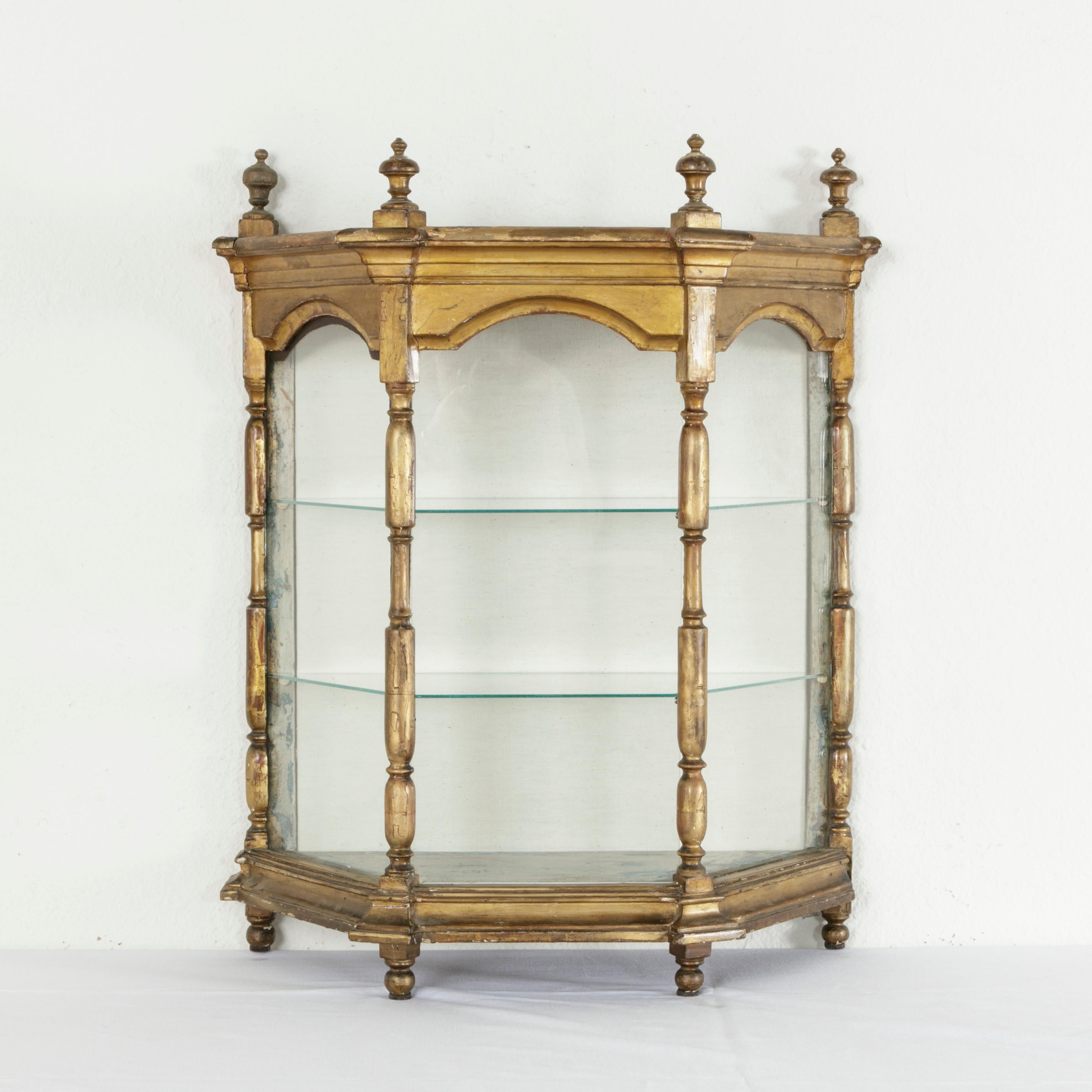 19th Century French Giltwood Tabletop Vitrine, Niche or Display Case at ...
