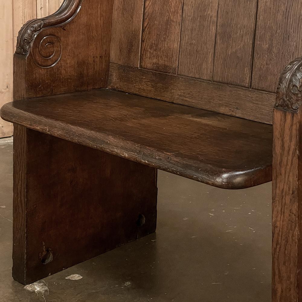 19th Century French Gothic Bench ~ Choir Stall For Sale at 1stDibs