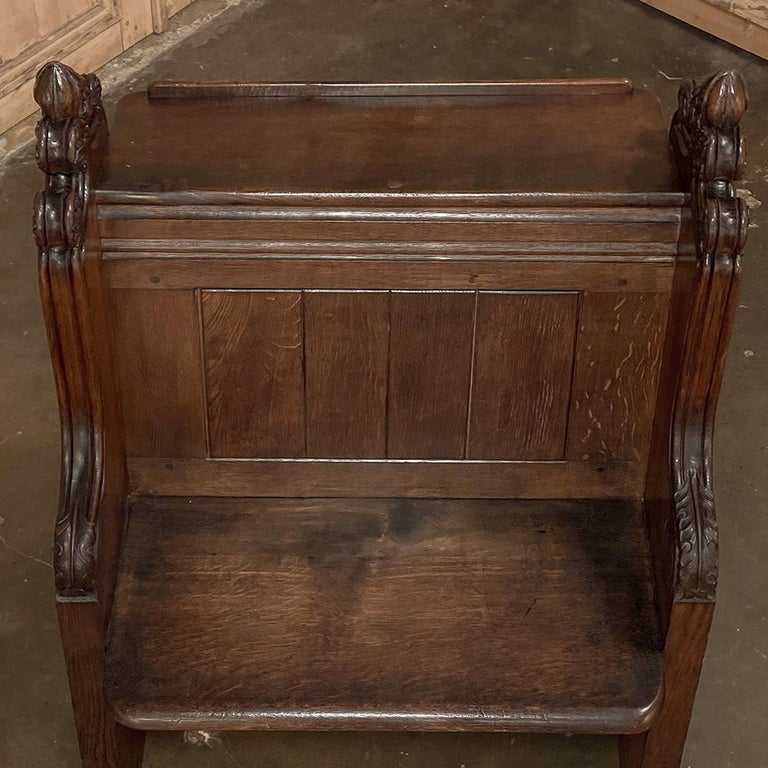 19th Century French Gothic Bench ~ Choir Stall For Sale at 1stDibs
