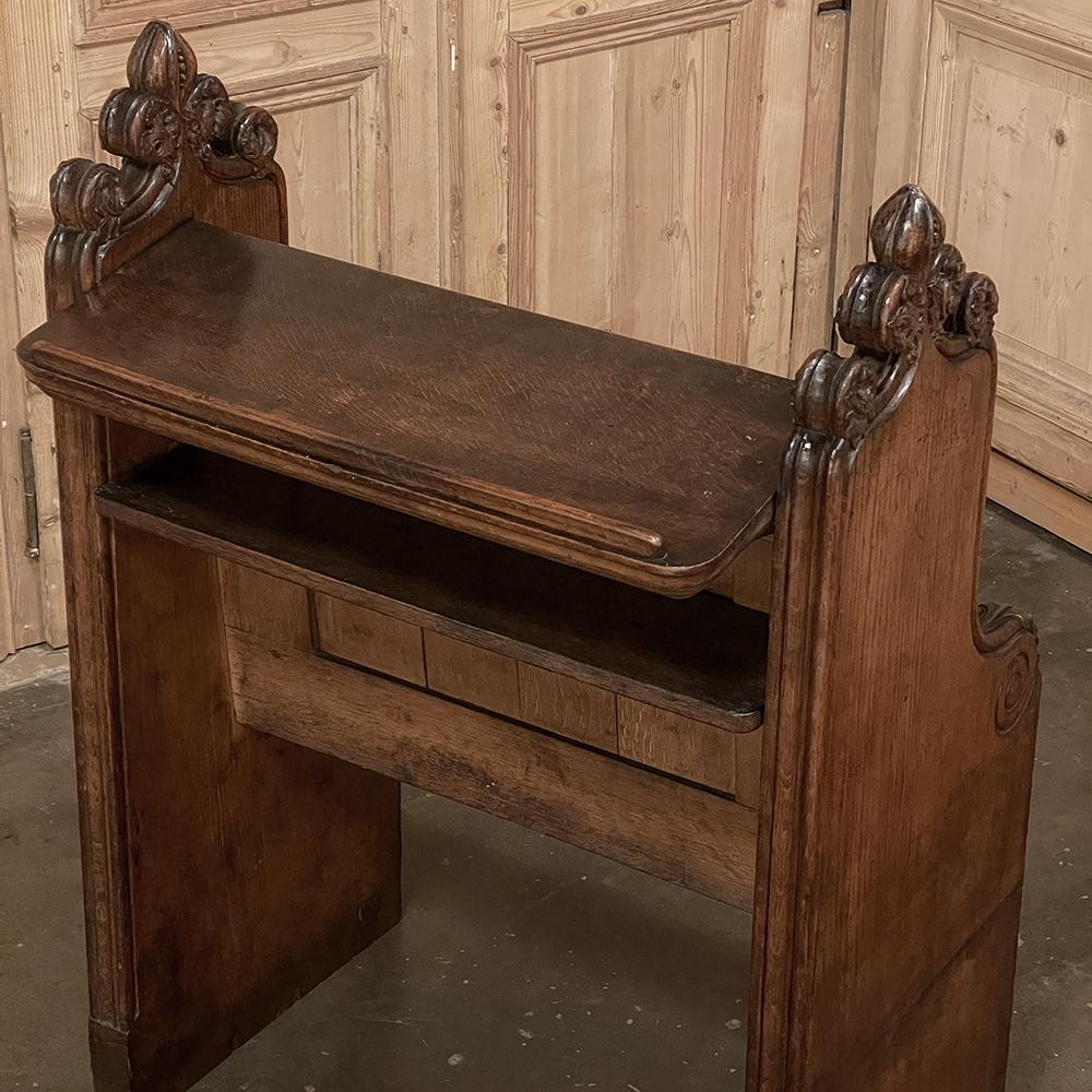19th Century French Gothic Bench ~ Choir Stall For Sale at 1stDibs