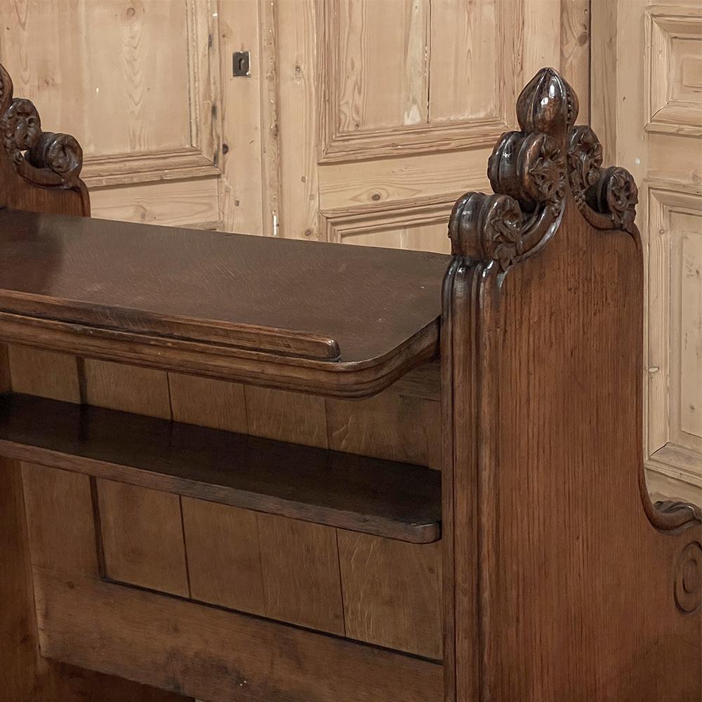 19th Century French Gothic Bench ~ Choir Stall For Sale at 1stDibs
