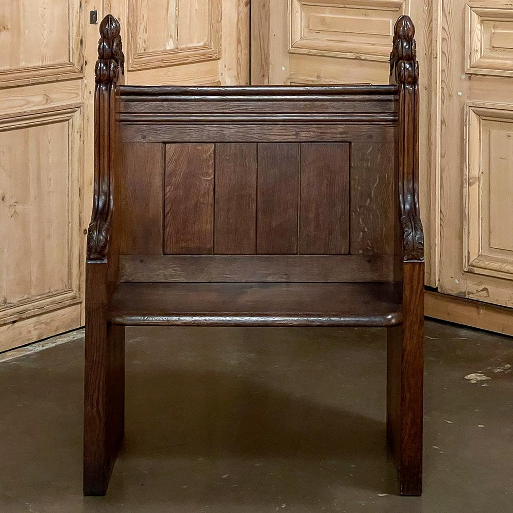 19th Century French Gothic Bench ~ Choir Stall For Sale at 1stDibs