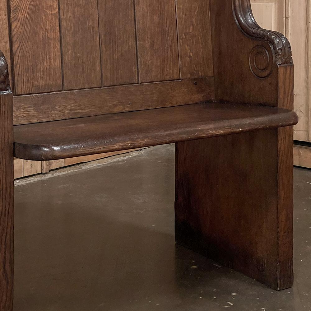 19th Century French Gothic Bench ~ Choir Stall For Sale at 1stDibs