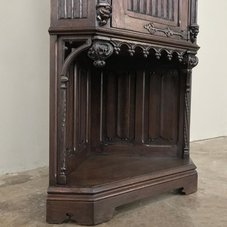 19th Century French Gothic Corner Cabinet at 1stDibs | gothic corner shelf