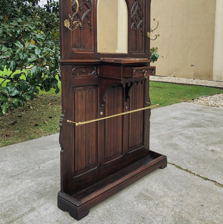 19th Century French Gothic Hall Tree For Sale at 1stDibs