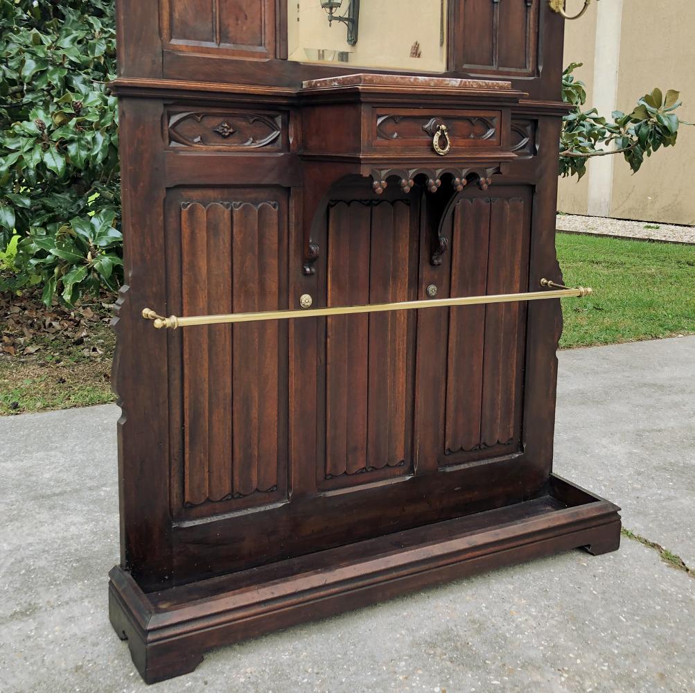 19th Century French Gothic Hall Tree For Sale at 1stDibs