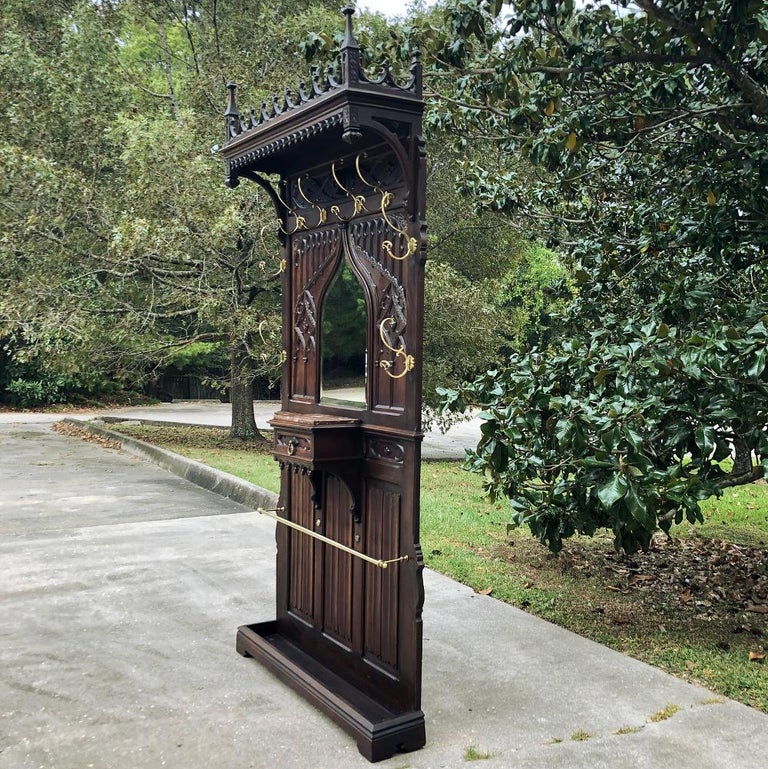 19th Century French Gothic Hall Tree For Sale at 1stDibs