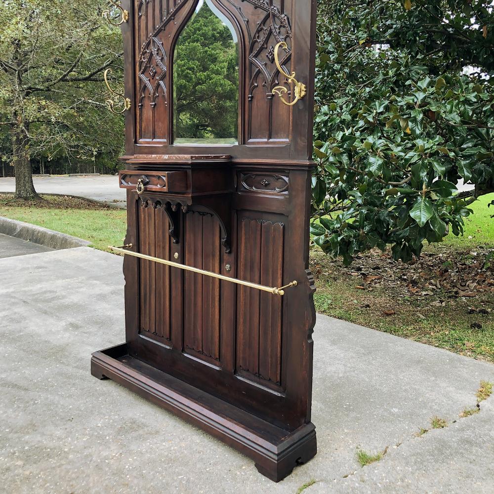 19th Century French Gothic Hall Tree For Sale at 1stDibs