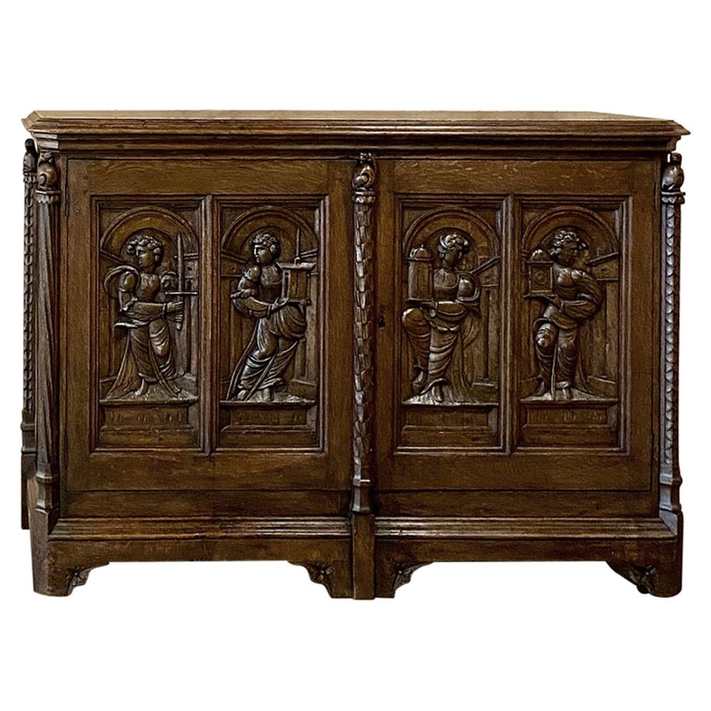 French Oak Cabinet Dressoir Buffet Gothic Revival, Late 19th Century at ...