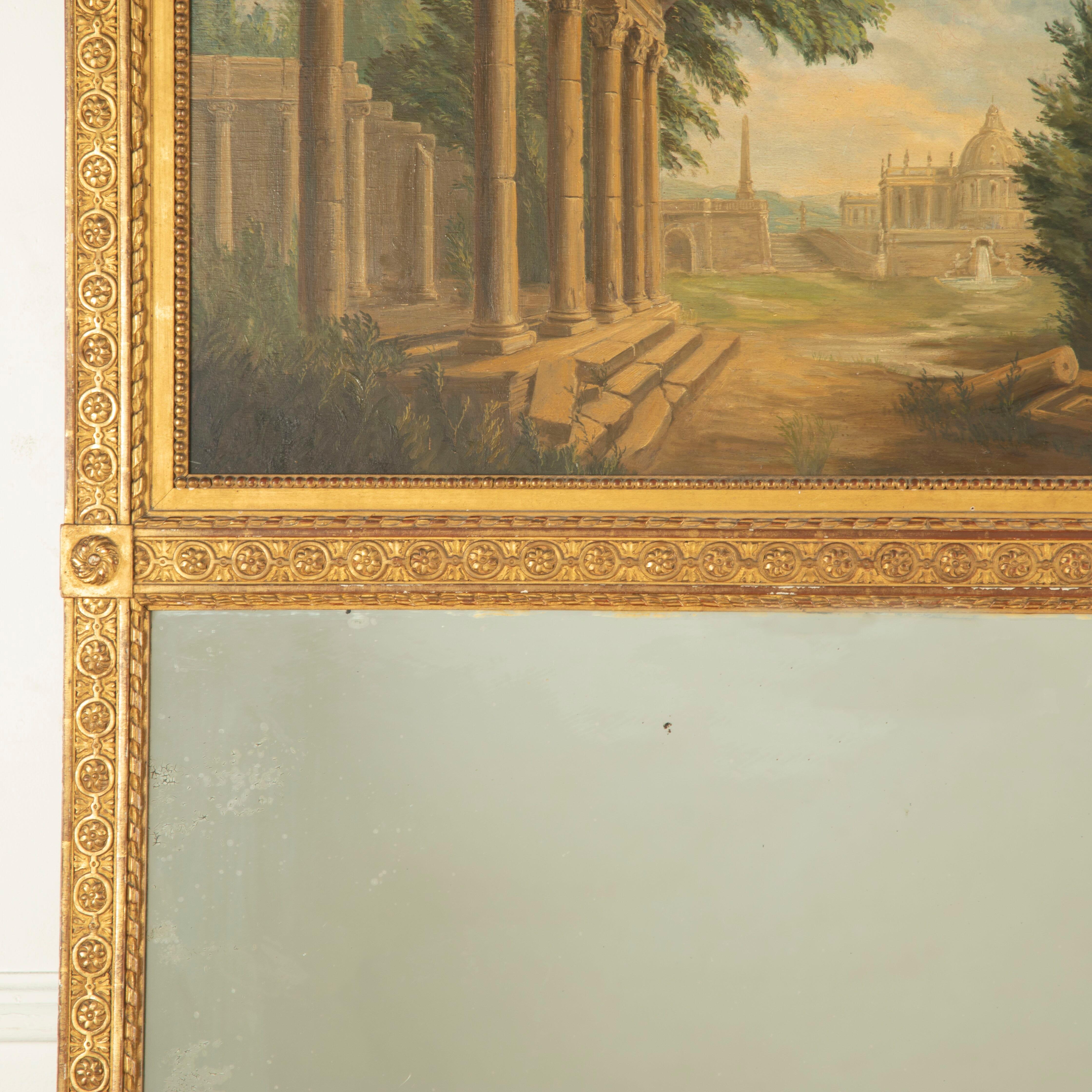 19th Century French Grand Tour Trumeau Mirror For Sale at 1stDibs