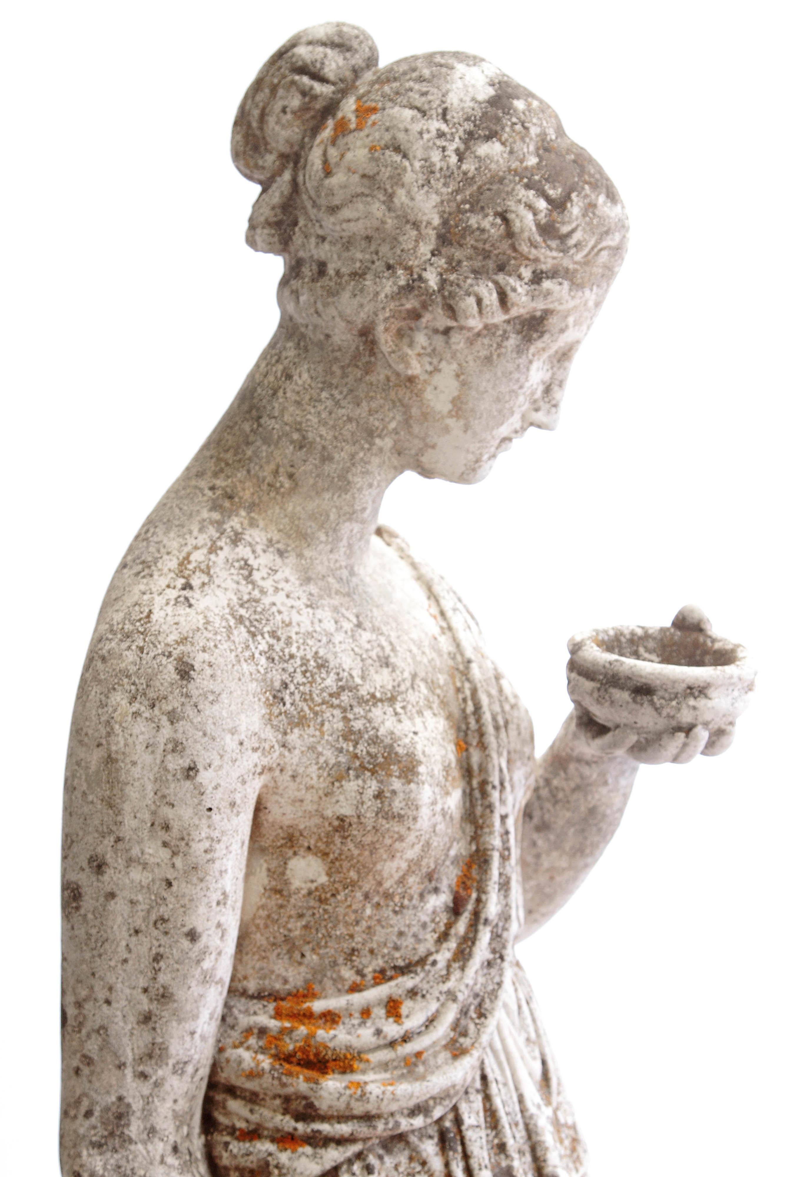 19th Century French Hand Carved Stone Female Statue at 1stDibs