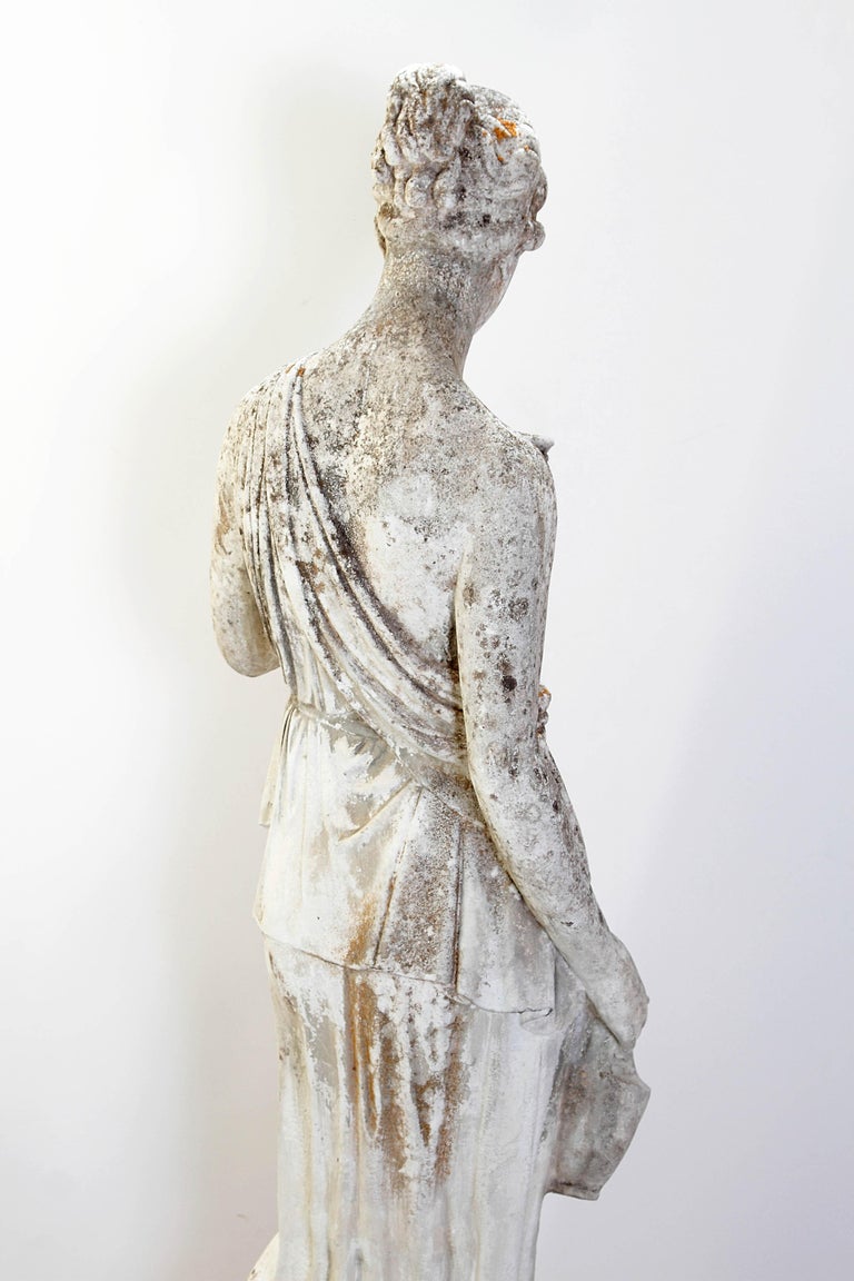 19th Century French Hand Carved Stone Female Statue at 1stDibs