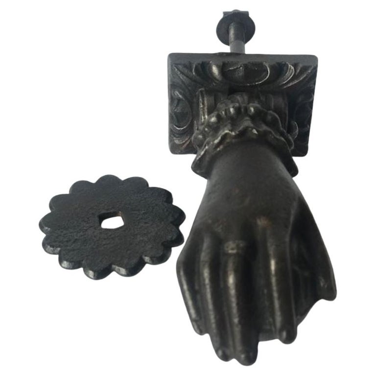 19th Century French Hand Door Knocker and Back Plate Set For Sale at ...