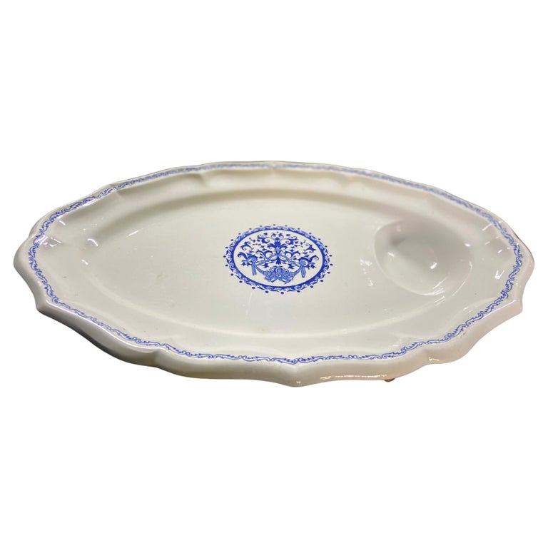 19th Century French Hand Painted Large Ceramic Bathroom Plate by Gien ...