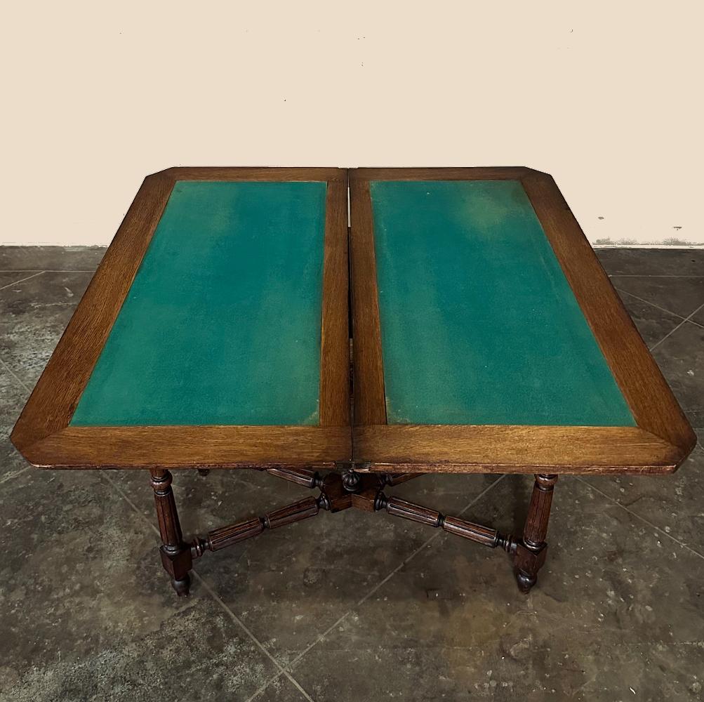 19th Century French Henri II Neoclassical Flip-Top Game Table ~ Console ...