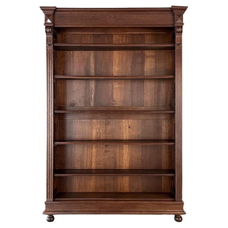 19th Century French Henri II Neoclassical Open Bookcase For Sale at 1stDibs