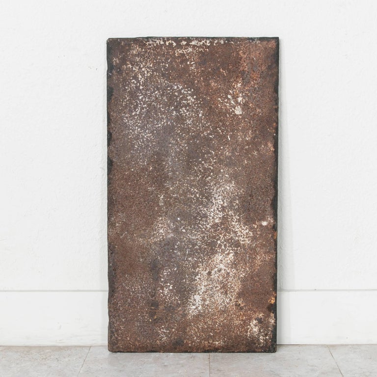 19th Century French Iron Fireplace Plaque with Putti, Vertical ...