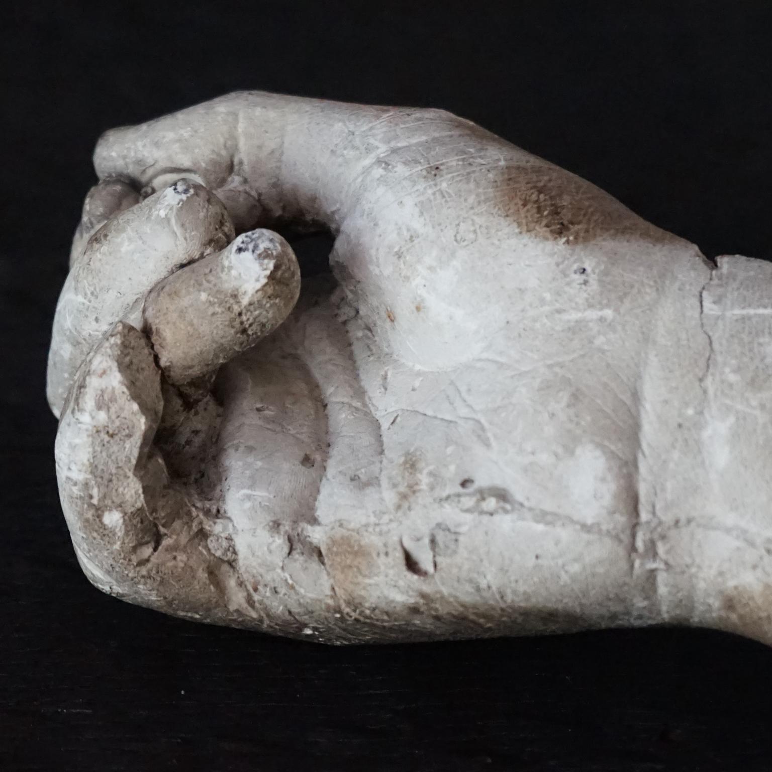 19th Century French Life Size Cast Plaster Study of a Childs Under Arm ...