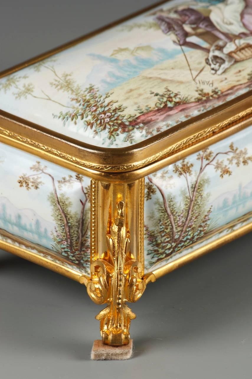 19th Century French Limoges Enamel Box at 1stDibs | limoges sewing boxes