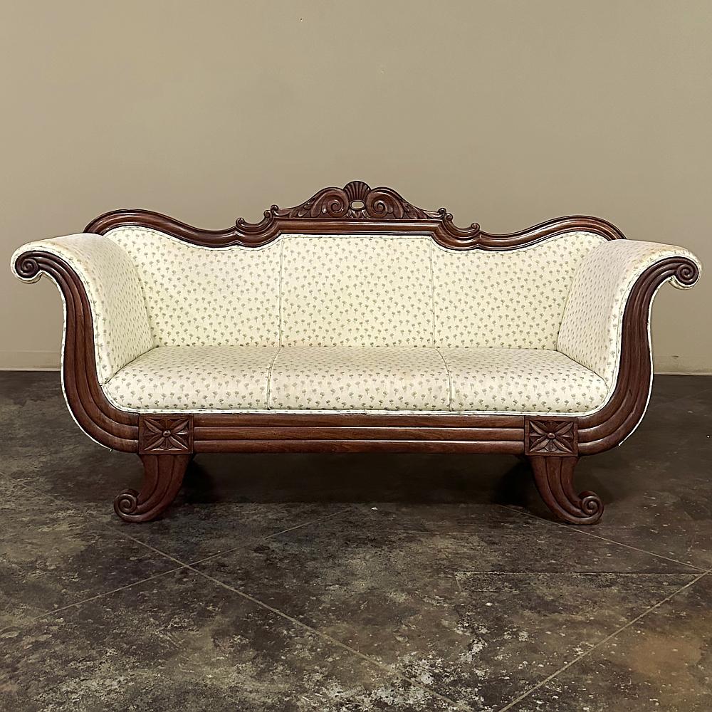 19th Century French Louis Philippe Mahogany Sofa For Sale at 1stDibs
