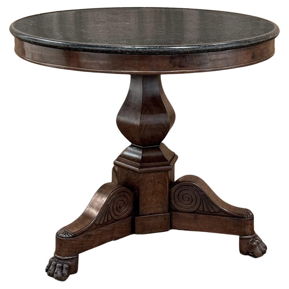 19th Century French Louis Philippe Period Marble Top Center Table For ...