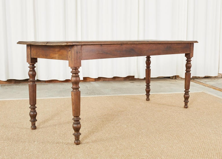 19th Century French Louis Philippe Pine Farmhouse Table at 1stDibs